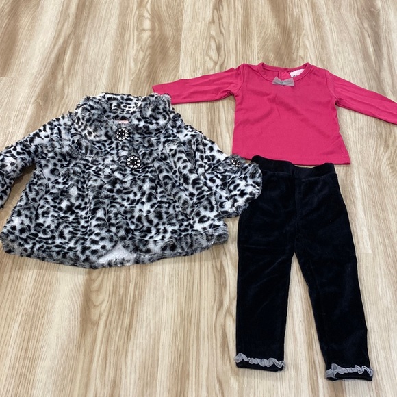 Little Lass | Matching Sets | Little Las 2m Set Cheetah Print Fur Coat ...